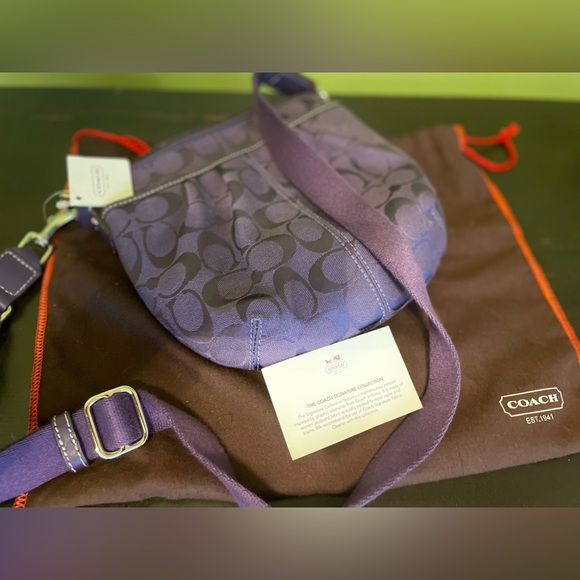 Coach | Bags | New Coach Signature Pleated Swingpack Bag In Royal ...